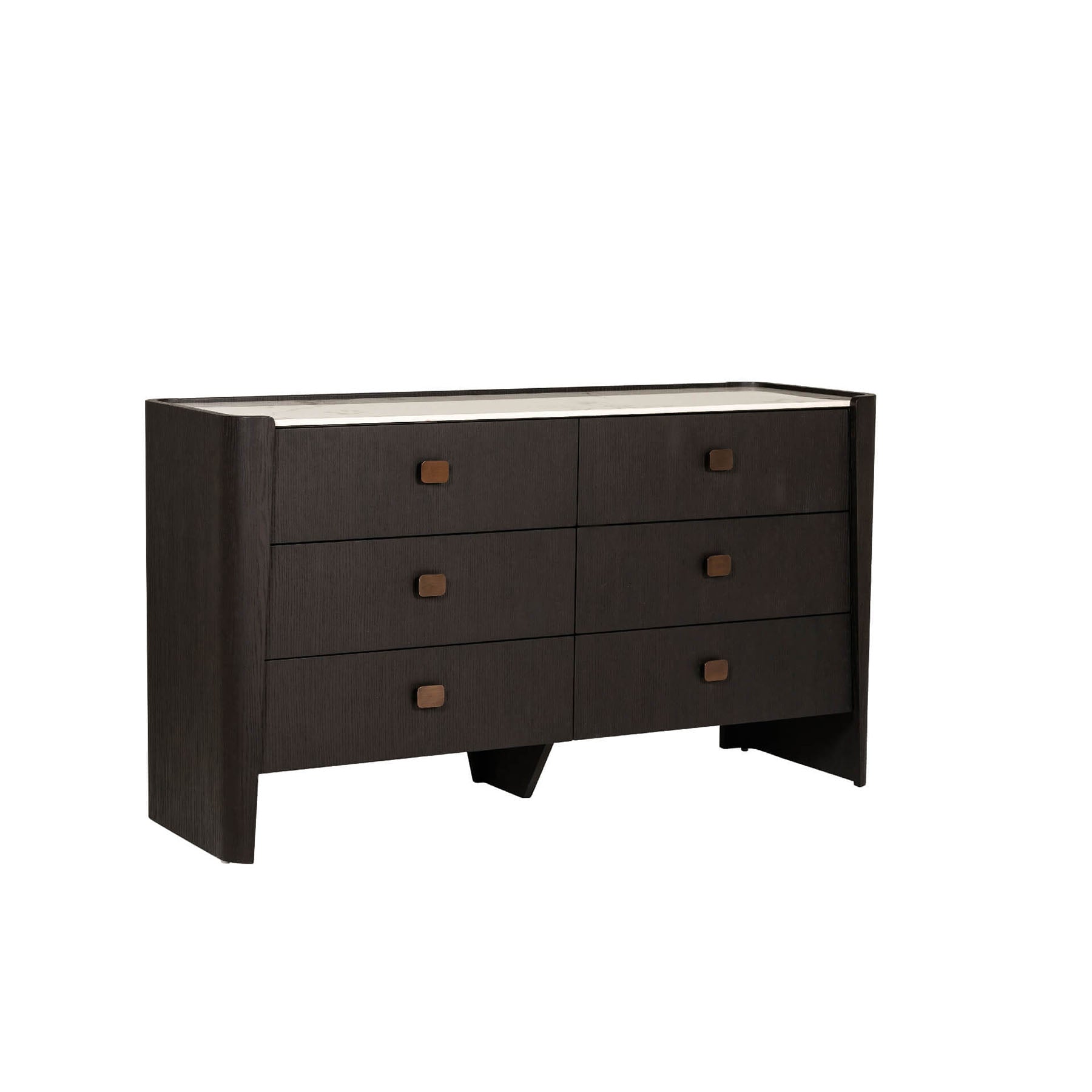Rhodes 6 Drawer Ebony Dressing Chest - Flanagan Kerins